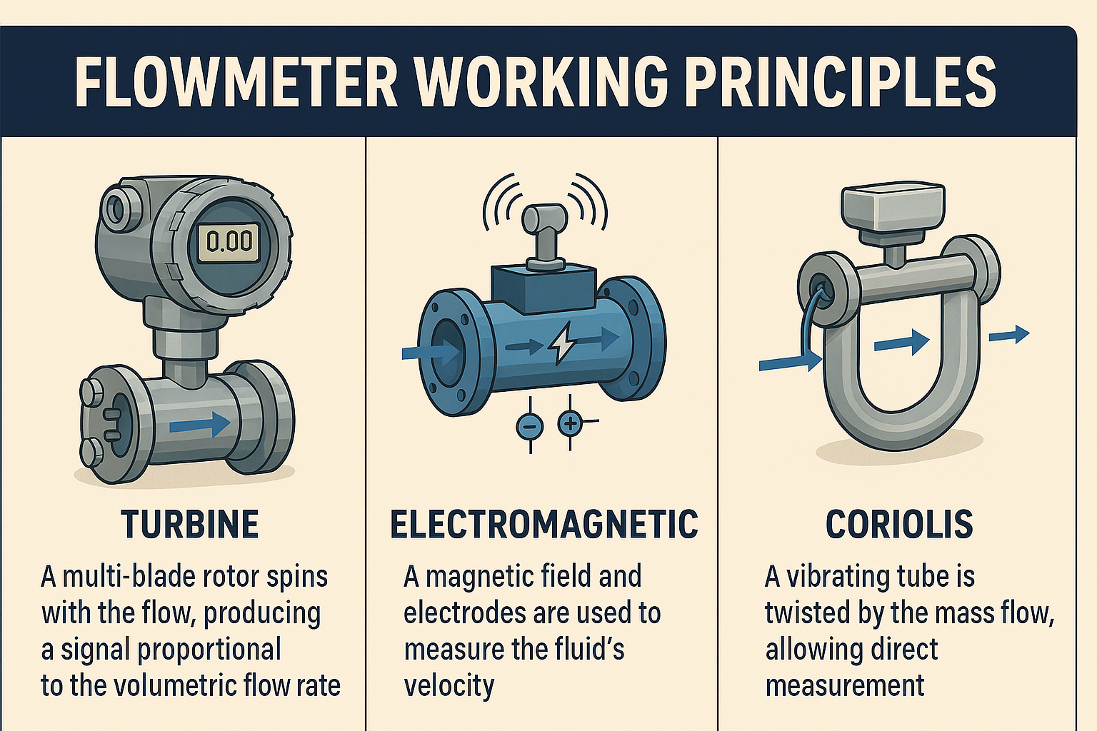 Understanding Flowmeter Working Principles Turbine, Electromagnetic ...